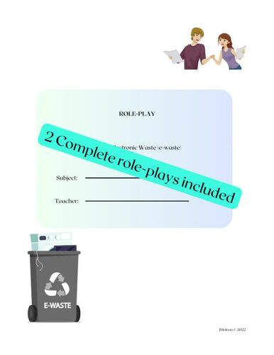 Electronic Waste (e-waste): 2 COMPLETE Role-Plays by Josephine's EFL ...
