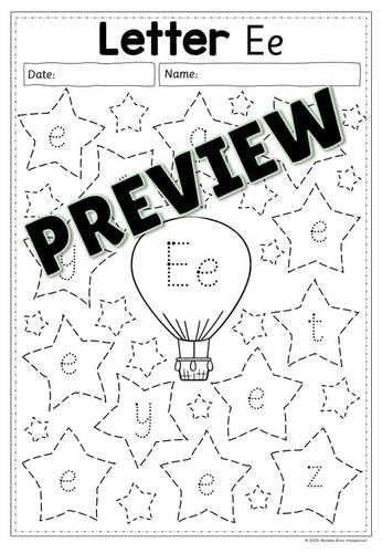 Dollar Deal | Hot air balloons + stars | Dotted Sassoon Alphabet ...
