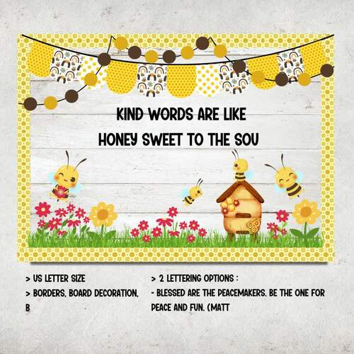 Spring Bulletin Board, BEE - Christian Bulletin Board Kit , Spring Door ...