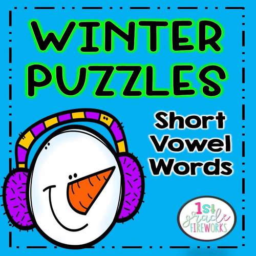 Short vowel CVC Phonics Puzzles - Winter by 1stgradefireworks | TPT