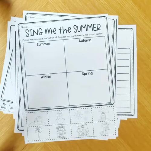 Sing Me the Summer | Print and Go Worksheets & Activities | CBCA 2021 ...