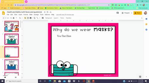 DIGITAL Health and Safety Slides for Students by Elementary at HEART