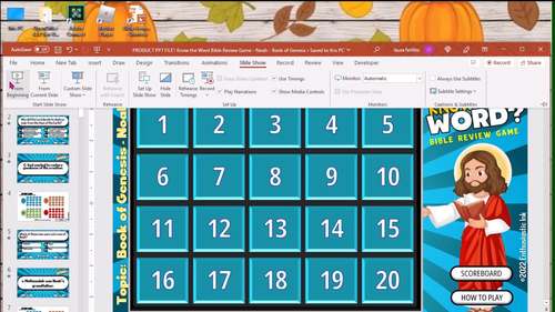 KNOW THE WORD? Bible Lesson Review Game GENESIS-NOAH *INTERACTIVE with ...