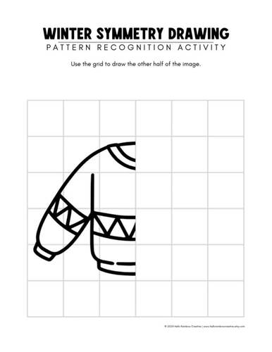 Winter Activities, Winter Symmetry Drawing, Winter Art Worksheets ...