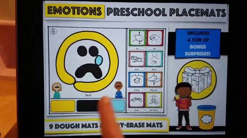 (Distance Learning) Emotions - Preschool Placemats by PlayLearnTalk