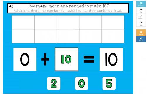 Making 10 Number Sense Practice with Number Bonds Boom™ Cards | TPT