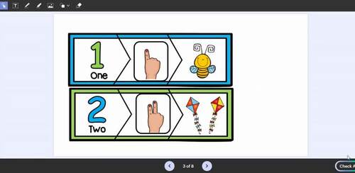 Number Puzzles 1 to 10 with Auslan, Australian Sign Language-Spring