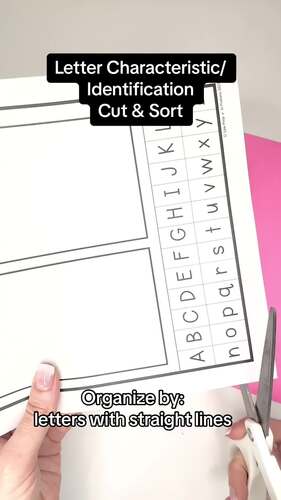 Letter Identification Sort - Straight Versus Curved - Letter Activity