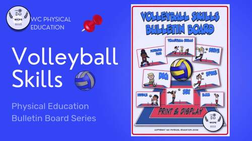 Volleyball Posters | PE Bulletin Board Visuals by WC Physical Education