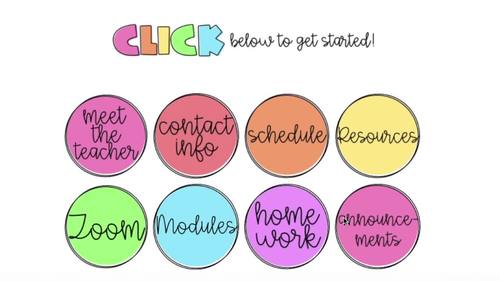 Bright Buttons, Banners, & Design Bundle for CANVAS Classroom or GOOGLE ...