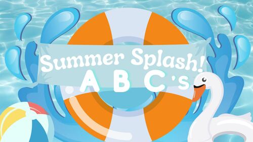 Summer Fun Alphabet Pool Party Slideshow by The Serene Office | TPT