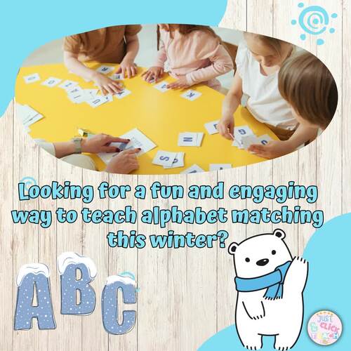 Polar Bear Alphabet Matching Activity Arctic Alphabet Matching Mat ...
