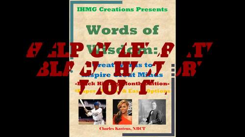 Words of Wisdom: Black History Month Quotes Edition-PDF, Digital, Easel ...