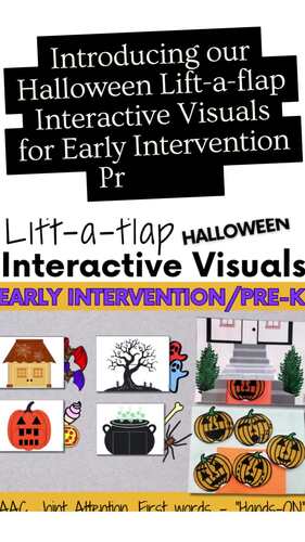 Halloween Lift a flap interactive adapted books for joint attention skills