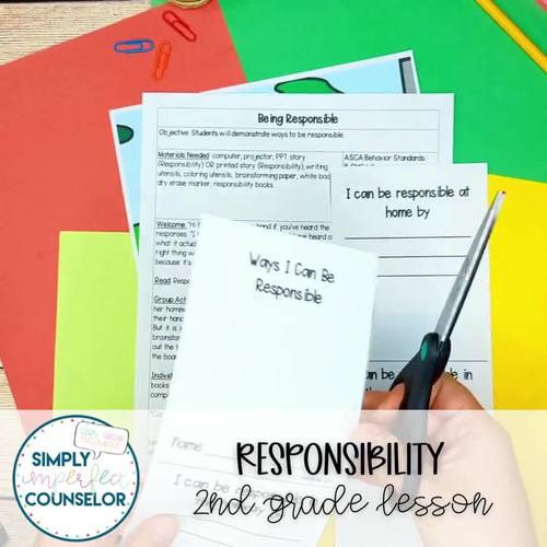 Responsibility School Counseling Lesson by Simply Imperfect Counselor