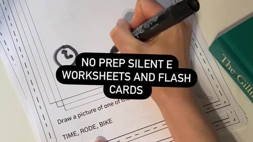 Silent E Differentiated Phonics Worksheets and Decodable Story | TPT