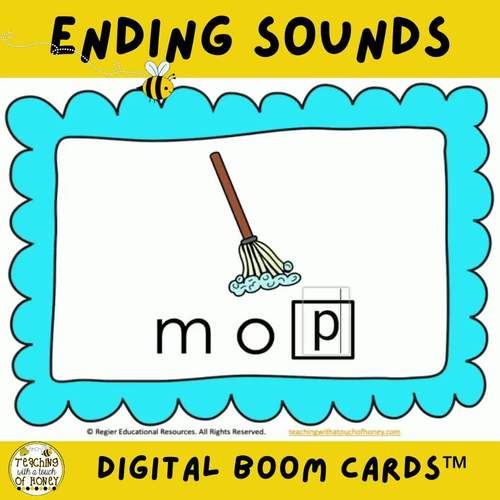 Ending Sounds Phonics Activities | 1st Grade Phonics Boom™ Cards