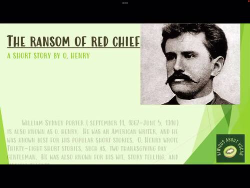 Ransom of Red Chief by O. Henry-PREREADING LESSON: setting, vocab ...