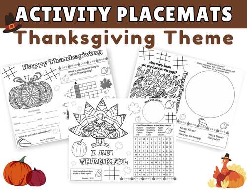 Thanksgiving Activity Placemats for Kids – 15 Fun & Festive Designs