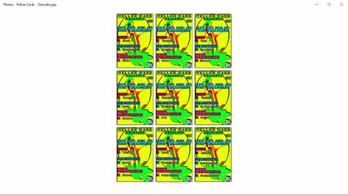 18 Red & Yellow Cards ~ Red - Syllable Words ~ Yellow - Charades by ...