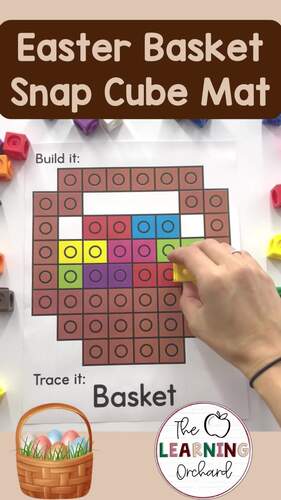 NO PREP Easter Snap Cube Mats for April Fine Motor Centers | TPT