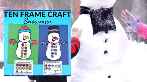Snowman Math Craft Number Sense & Addition Activity to Ten | TPT