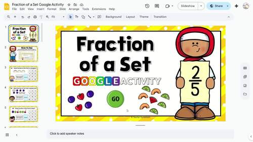 Fractions of a Set Google Activity | Digital Resources | Math Activities