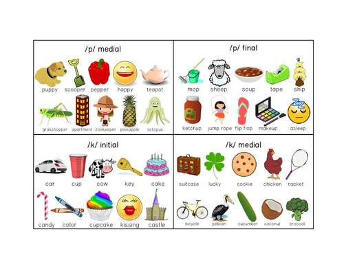 Articulation Flipbook: all consonant speech sounds, articulation, practice