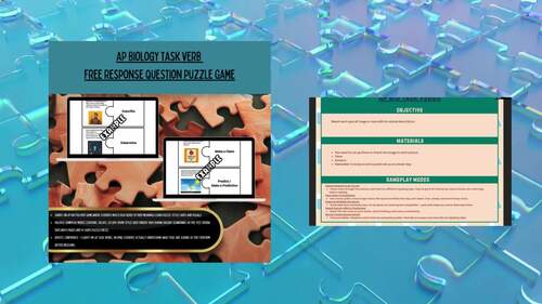 AP Biology Free Response Review Game FRQ Task Verb Matching Activity ...
