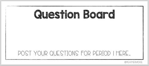 Google Classroom Question Boards by Heather Steele-The Moxie Classroom