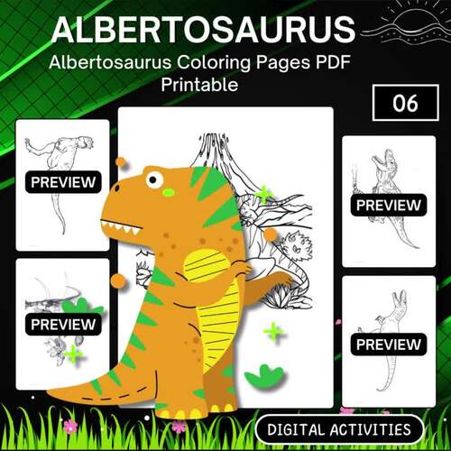 Albertosaurus was a theropod dinosaur Color Pages first day of school ...