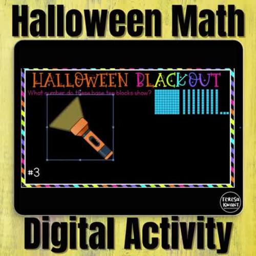 Halloween Digital Math Activity Center 2nd Grade Place Value | Distance ...