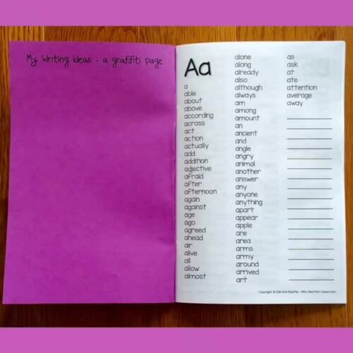 Dictionary - Personal Dictionary Word List Printable Student Spelling ...