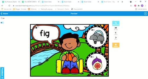 BOOM CARDS FALL: Games for READING CVC WORDS | Digital Game by Ms Herraiz