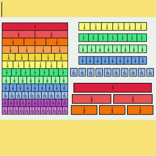 DIGI - Fraction Bars, Walls, and Tiles - Movable Graphics Clipart