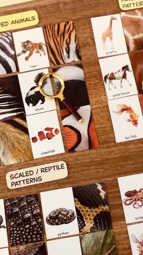 Montessori Animal Pattern Matching Cards | Printable PDF for Preschool