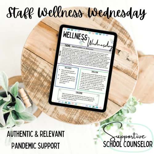 BUNDLE Wellness Wednesday Staff Support Sets 1 & 2 [18 Weeks] | TpT