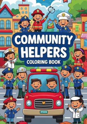 Community Heroes: A 50-Page Coloring Book for Kids by Kids Mania