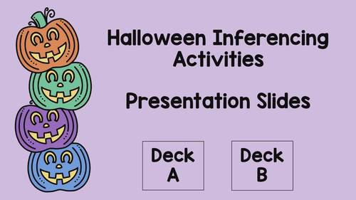 Halloween Costumes & Treats Inference Clues or Riddles Digital Activities