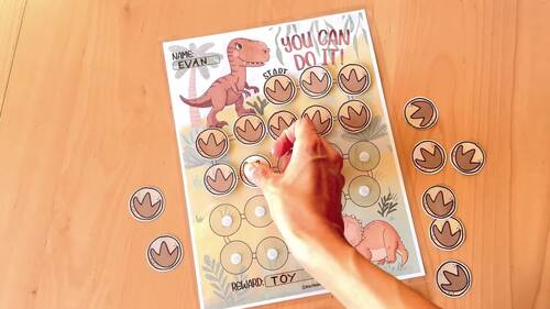 Dinosaur Reward Chart for Kids Printable Behavior Chart for Toddlers To ...