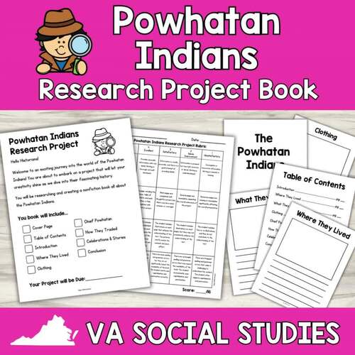 Powhatan Indians of the Eastern Woodlands Research Project Book | VA ...