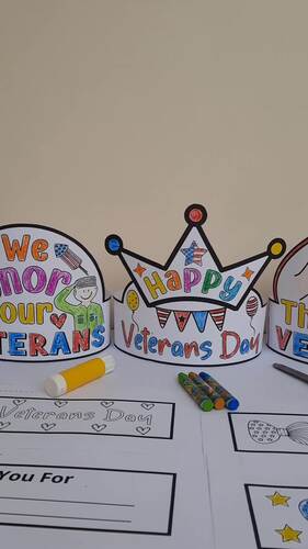 Veterans Day Hat Craft | Veterans Day Crown Headband | Remembrance Day Hat