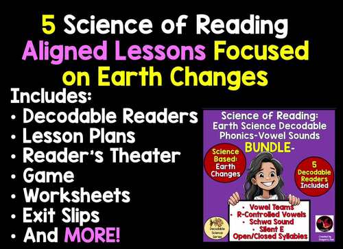 Science of Reading | Earth Science Decodable Phonics | Vowel Sounds BUNDLE