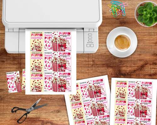 Popcorn Valentine | Popcorn Valentine’s Day Cards for Kids | Printable ...