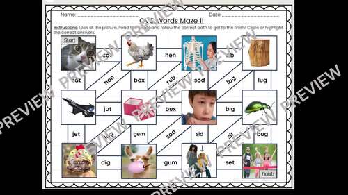 Science of Reading | Upper Elementary | Phonics Mazes | CVC Words ...