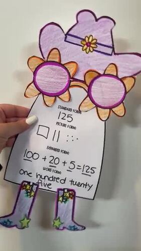 Groovy Halloween Math Place Value Craft by The Teaching Diva Corner