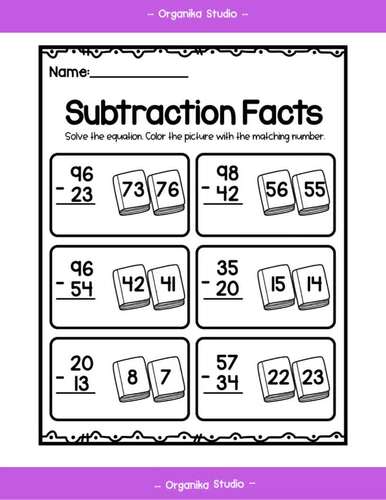 2-Digit Subtraction with and without Regrouping | Back to School Math ...