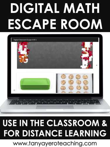 Math Digital Escape Room 4th Grade YEARLONG BUNDLE | DISTANCE LEARNING