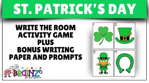 St. Patrick’s Day Activity - Write the Room | Vocabulary, Writing ...