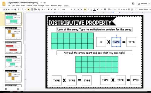 Digital Math//Distributive Property//Google Slides//Seesaw//DISTANCE ...